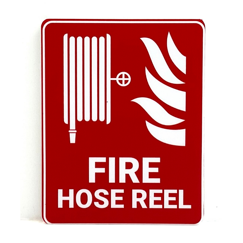 FIRE HOSE REEL SIGN/SIGNAGE | 80mm x 100mm | FIRE SIGN, WARNING SIGN ...