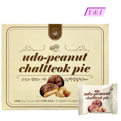 [Korean Snack] Jeju Udo-Peanut Chaltteok pie 258g | Shopee Singapore