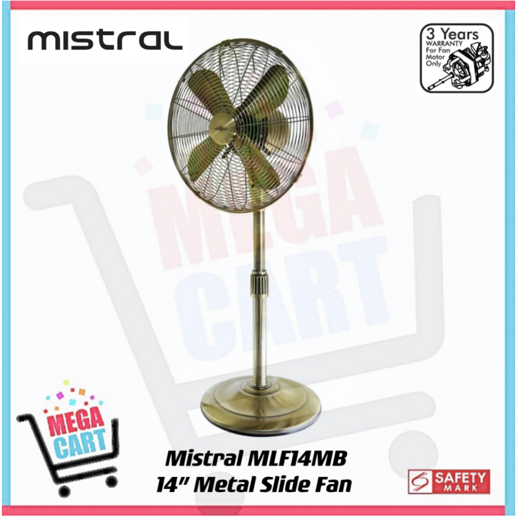 Mistral 14" Metal Slide Fan - MLF14MB | MLF 14MB (3 Years Motor ...