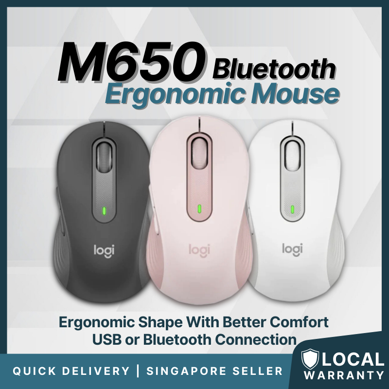 Logitech Signature M650 & M650L Wireless Mouse Smartwhell Scrolling ...