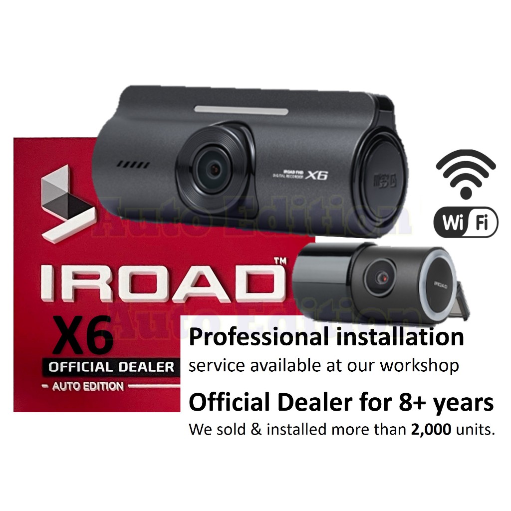 IROAD X6 - Front & Rear dash cam car camera - WiFi - Iroad Singapore ...