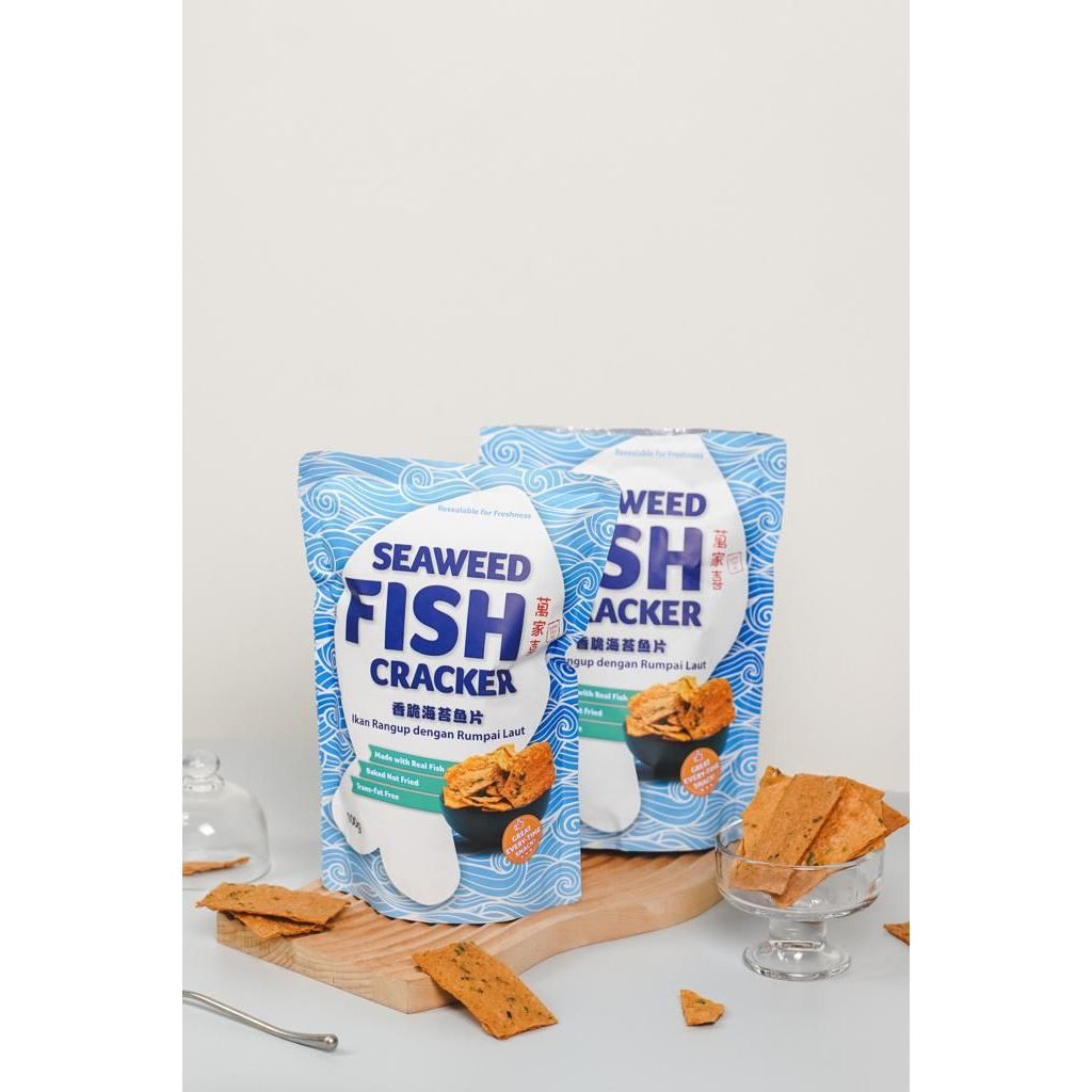 Seaweed Fish Cracker 香脆海苔鱼片100g (Halal) | Shopee Singapore