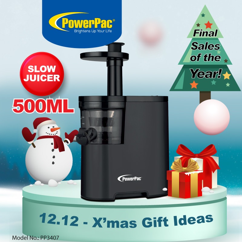 PowerPac Juice Extractor Slow Juicer Cold Press Juicer (PP3407 ...