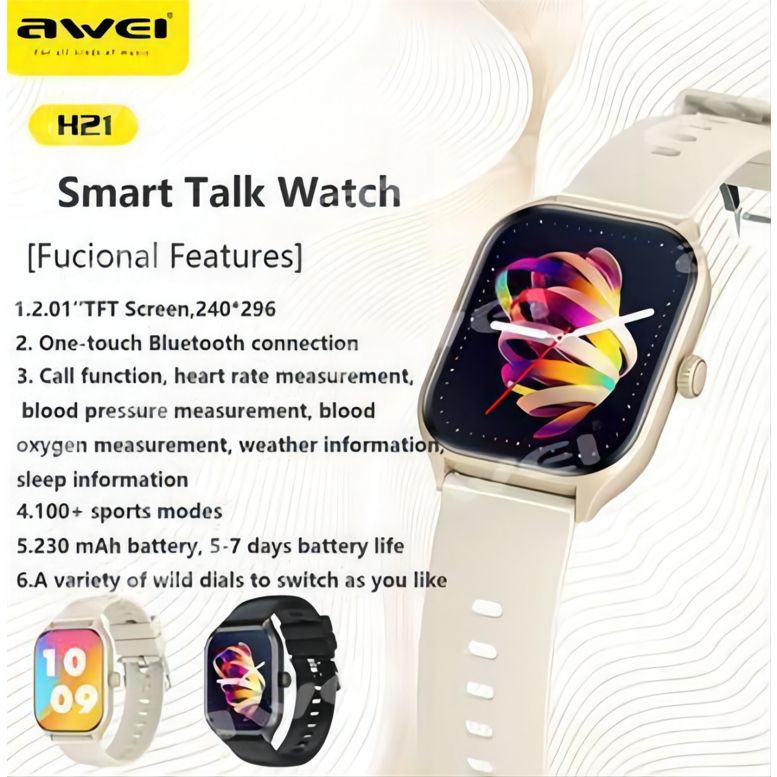 Awei H21 Smart Watch IP67 Waterproof Level, Full Function For Men/Women ...