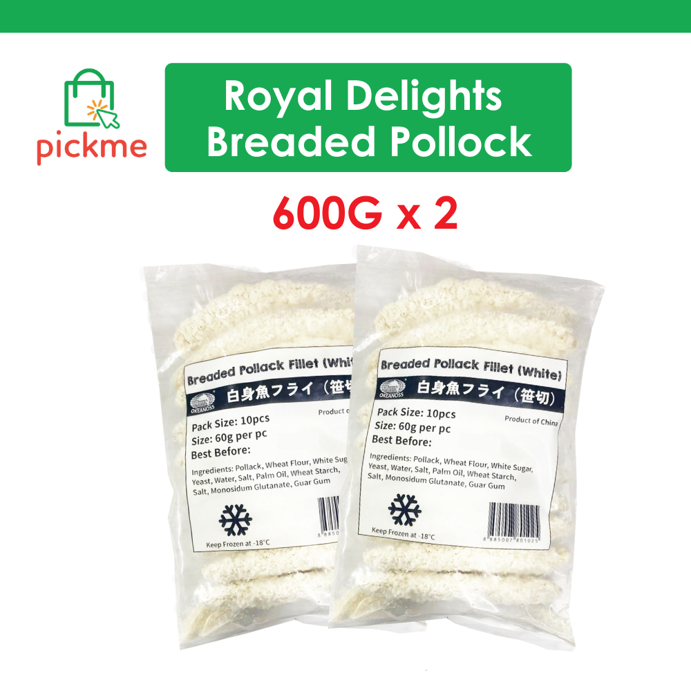 [Bundle of 2] Royal Delights Frozen Breaded Pollock 10s [600g X 2 ...