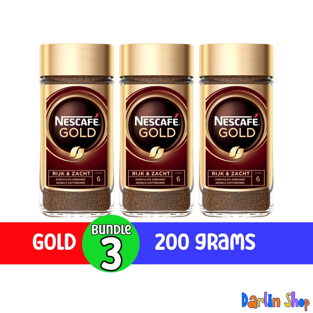 Nescafe Gold 200 gr (bundle of 3)(bundle of 6) Instant Coffee | Shopee ...
