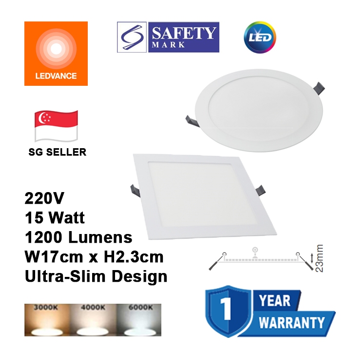 [SG SELLER] Ledvance Eco Slim 15W LED Recessed Downlight | Shopee Singapore