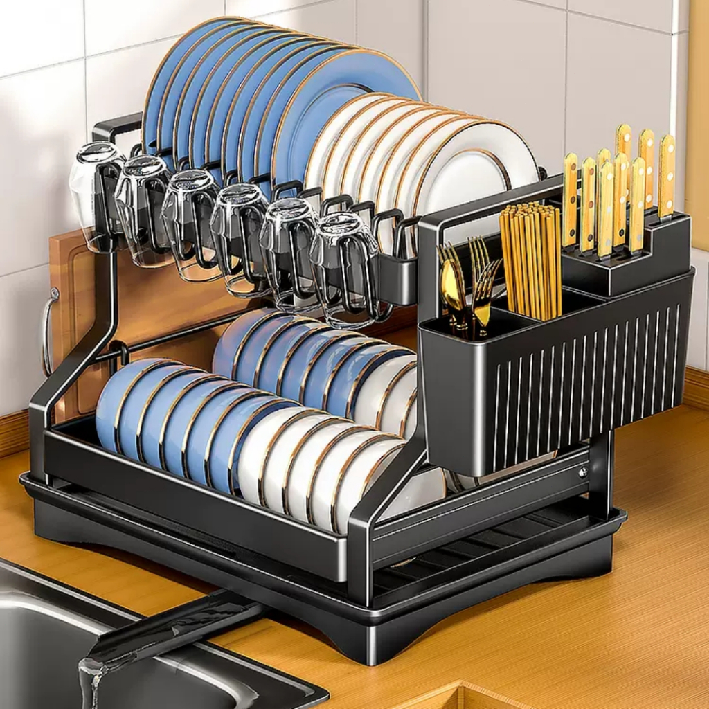 【READY STOCK】Dish & Chopsticks Rack Kitchen Organizer Storage Rack ...