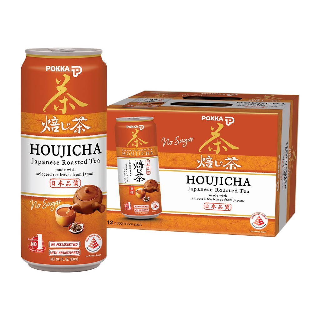 Pokka Houjicha Japanese Roasted Tea (12 x 300ml) | Shopee Singapore