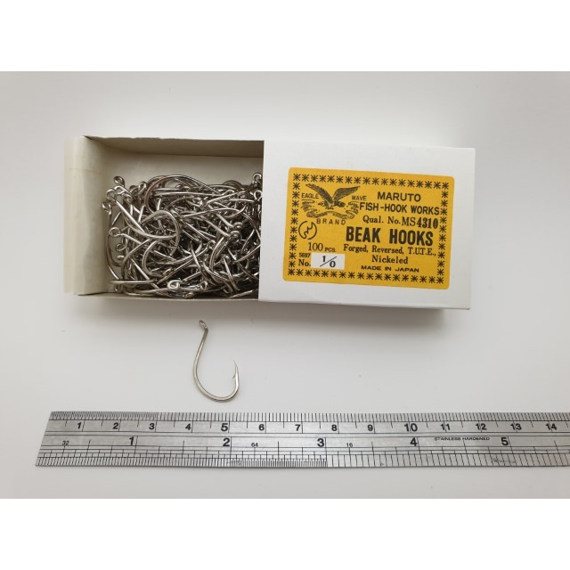 [Size #1/0 to 5/0] Bulk 100pcs Maruto Beak hooks MS-4310 Nicked Fishing Hook Japan | Shopee ...