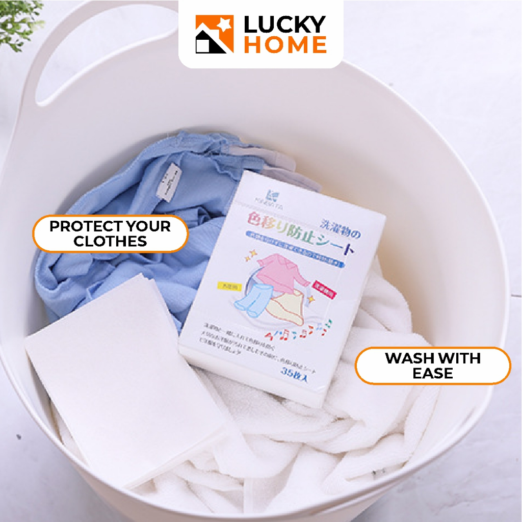 🇸🇬Lucky Home🔥Washing Paper Color Absorption/Anti Dyed Sheets/Laundry ...