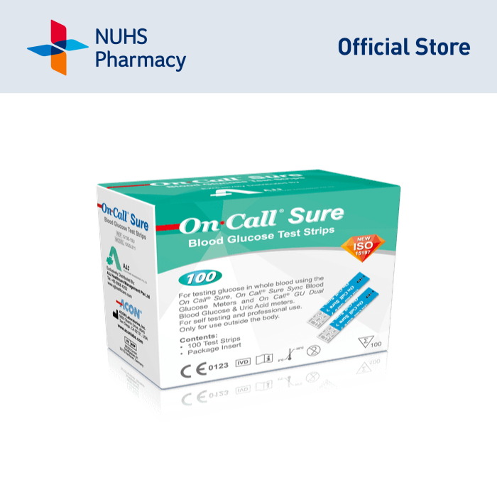 On Call Sure Test Strips 100s [NUHS Pharmacy] | Shopee Singapore
