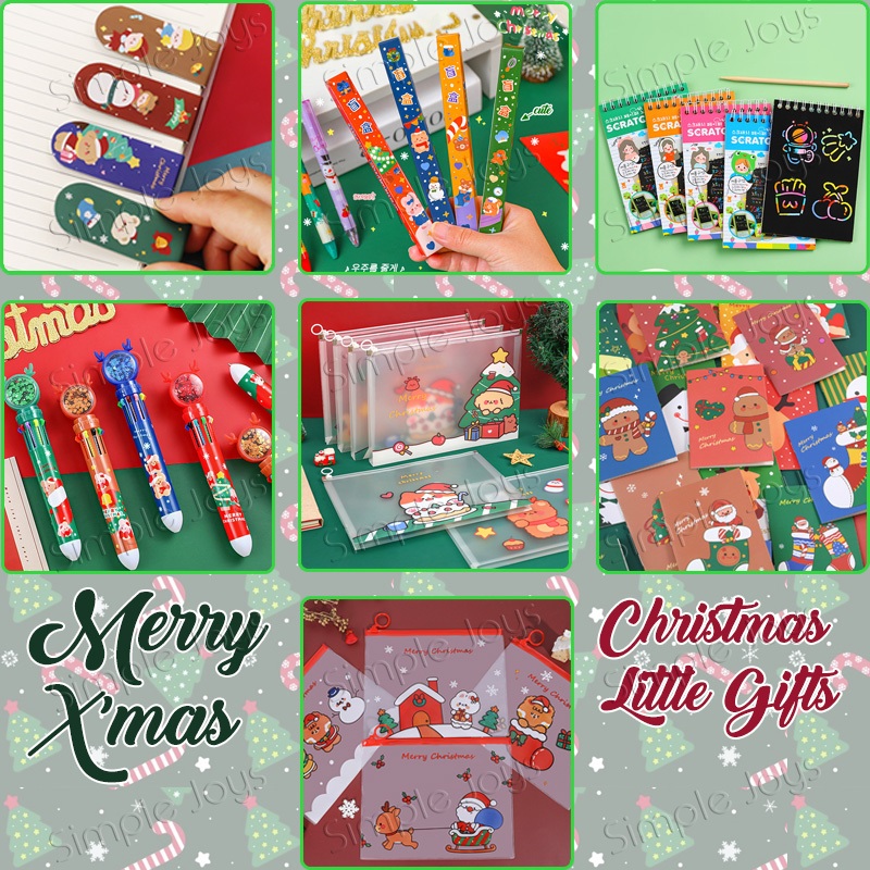 Christmas Goodie Bags Gift/ Notebook/ Bookmark / Post-it/ Ziplock Bag ...