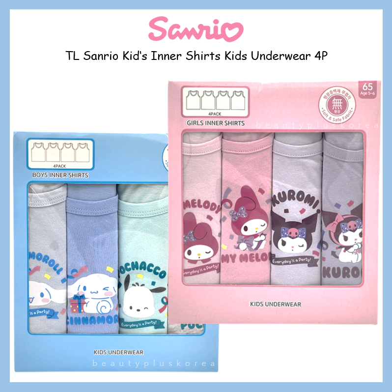 TL Sanrio Kid's Cinnamoroll Pochacco Mymelody Running Inner Shirts Kids ...