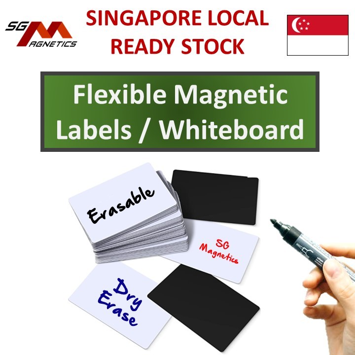 Magnetic Labels Dry Erase PET Film Erasable Writable Write On White ...