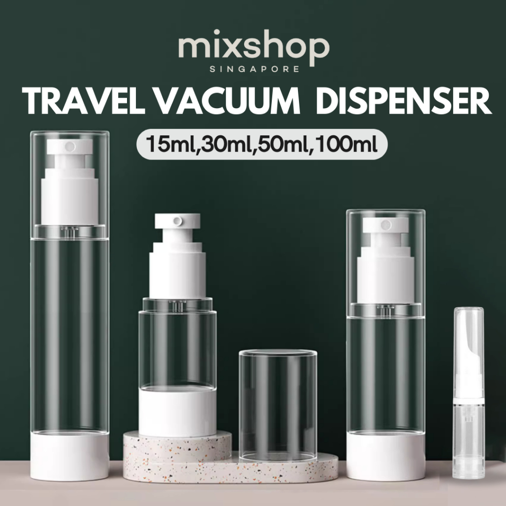 mixshop Travel Vacuum Dispenser, Refillable Liquid, Spray, Pump, Eye ...