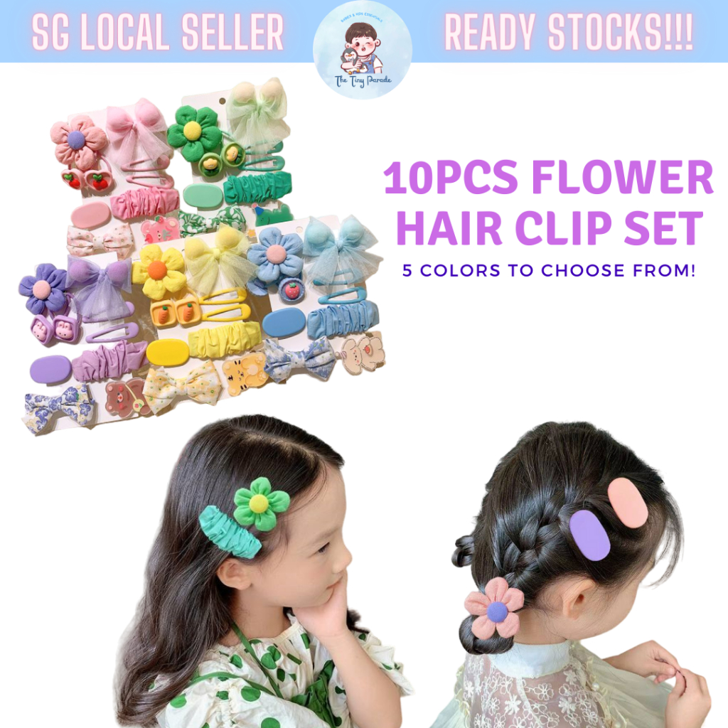 🇸🇬 READY STOCKS 🇸🇬 Baby Toddler Kids Girl 10pcs Pretty Cute Pastel Hair ...