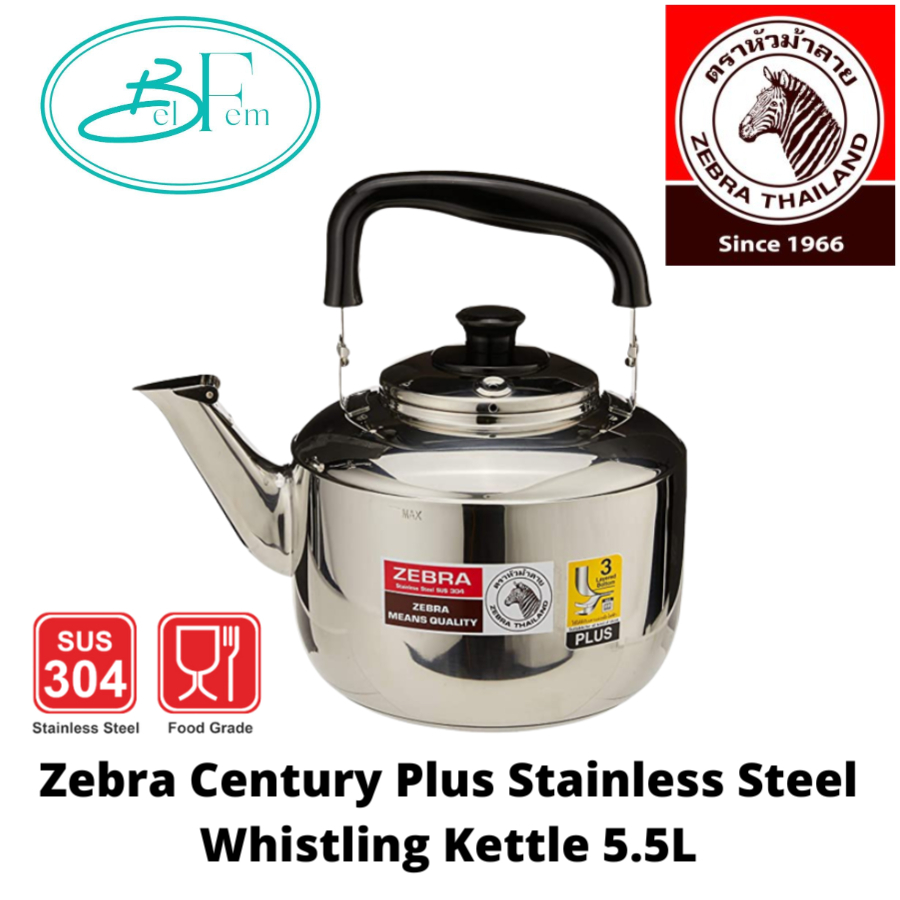 Zebra Century Plus Stainless Steel Whistling Kettle 5.5L | Shopee Singapore