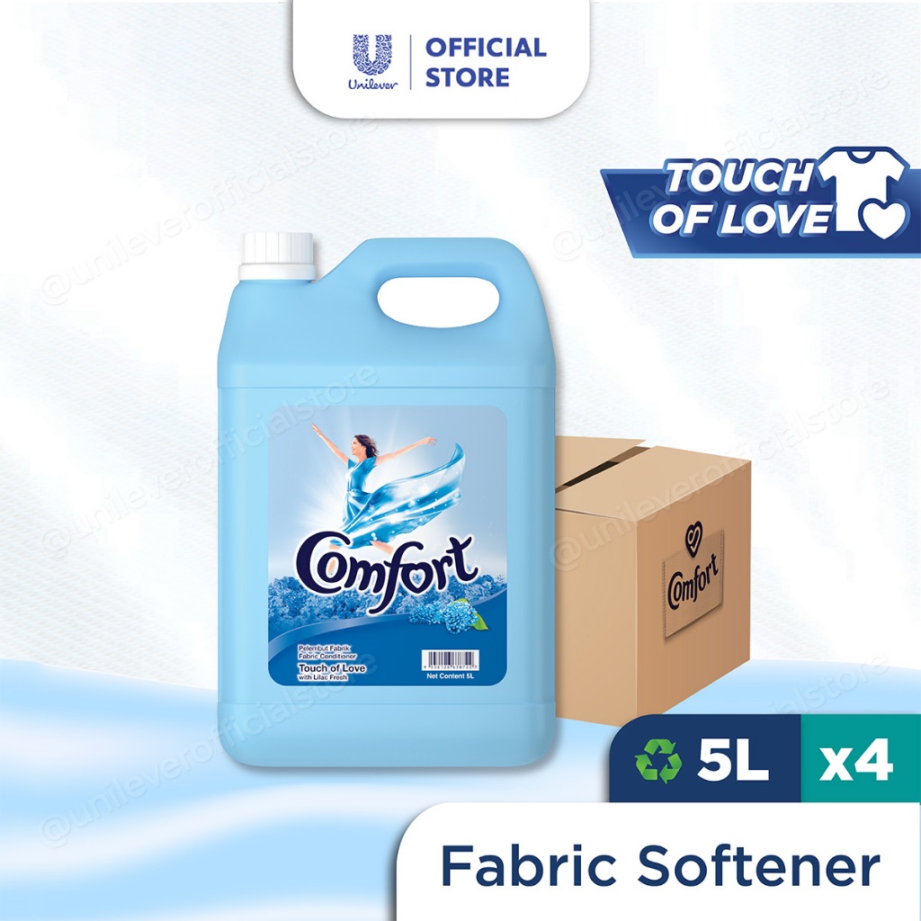 [Bundle of 4] Comfort Regular Fabric Softener 5L Carton Sale | Shopee ...