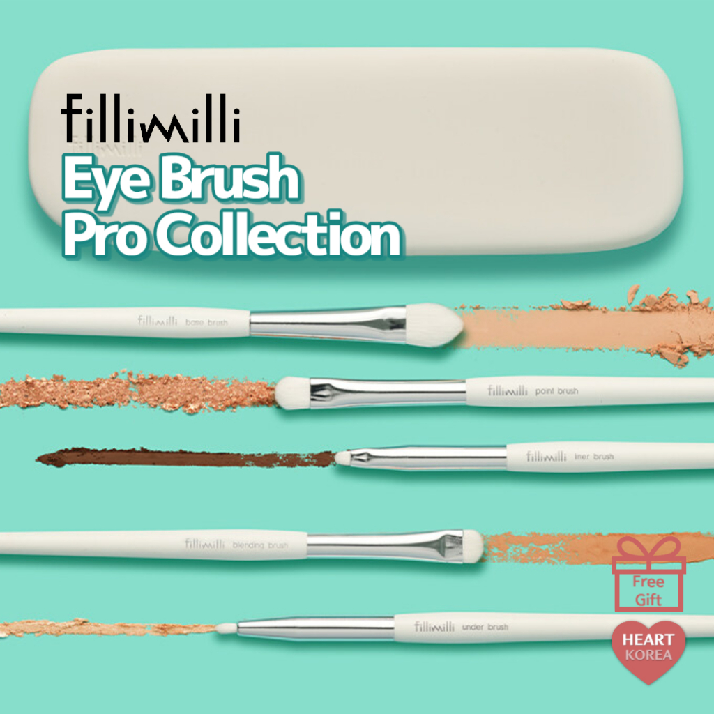 (5pcs) Fillimilli Eye Brush Pro Collection with case / eye makeup brush ...