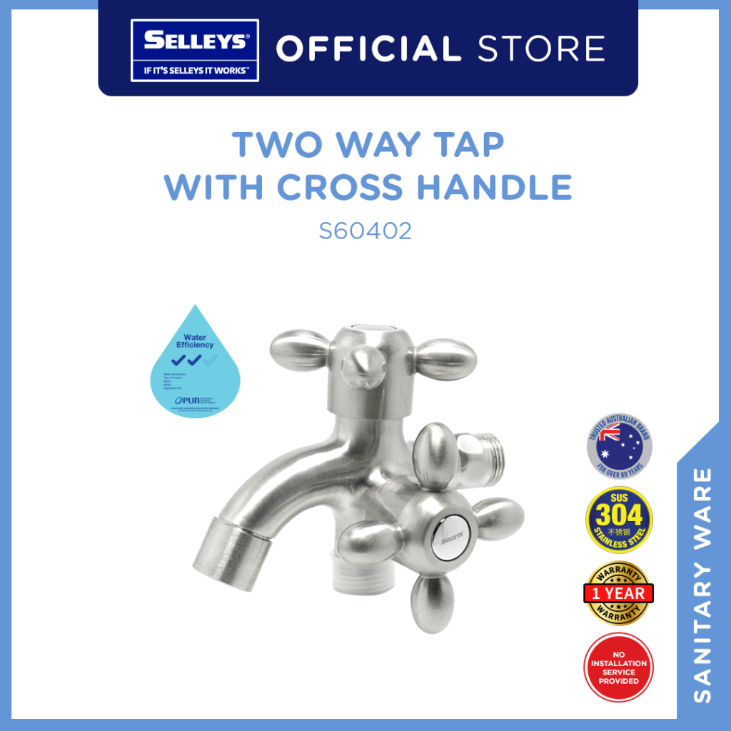 Two Way Tap With Cross Handle (S60402) | Shopee Singapore