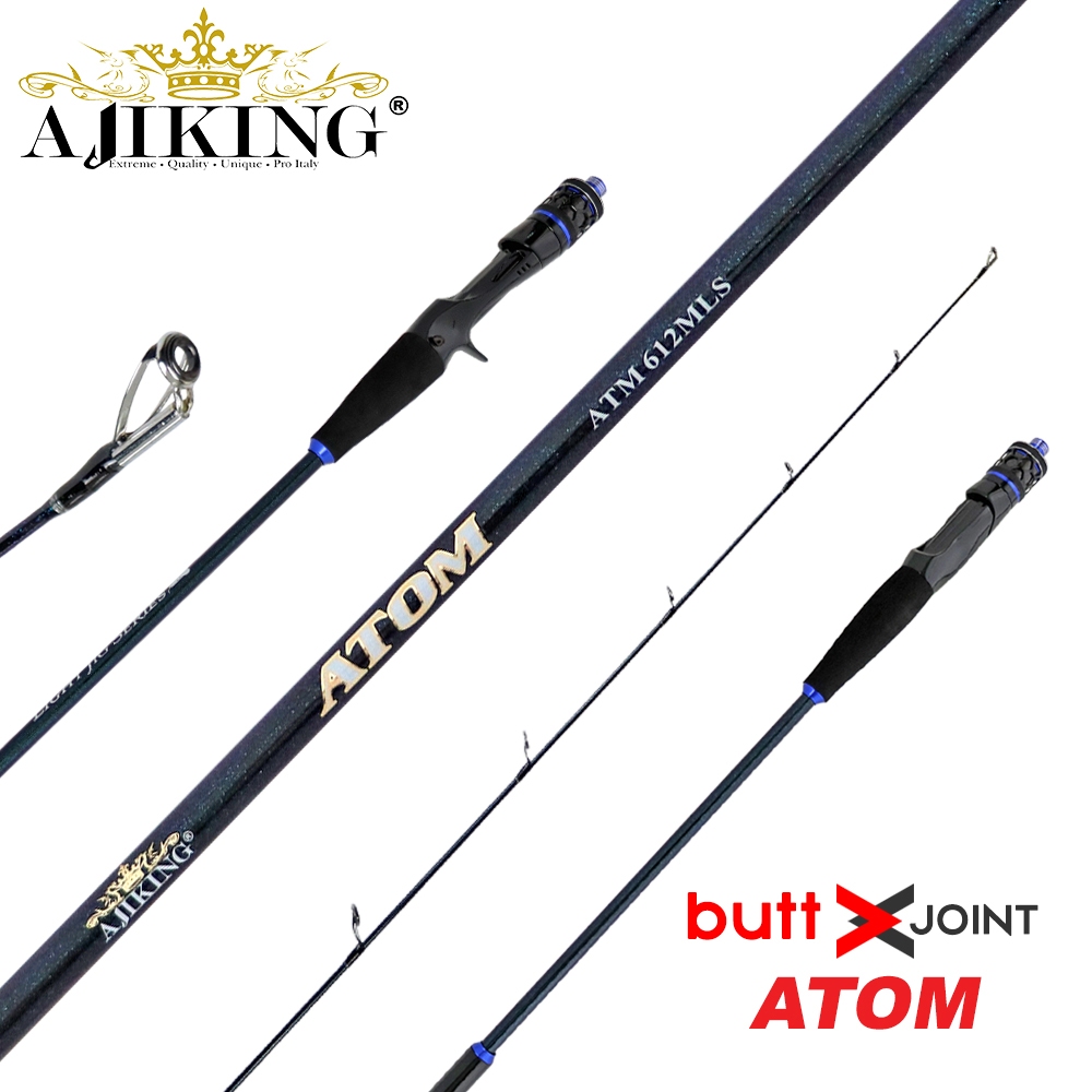 (5'8" - 6'9"ft) Ajiking Atom ATM Spinning Casting Fishing Rod (3-7KG ...