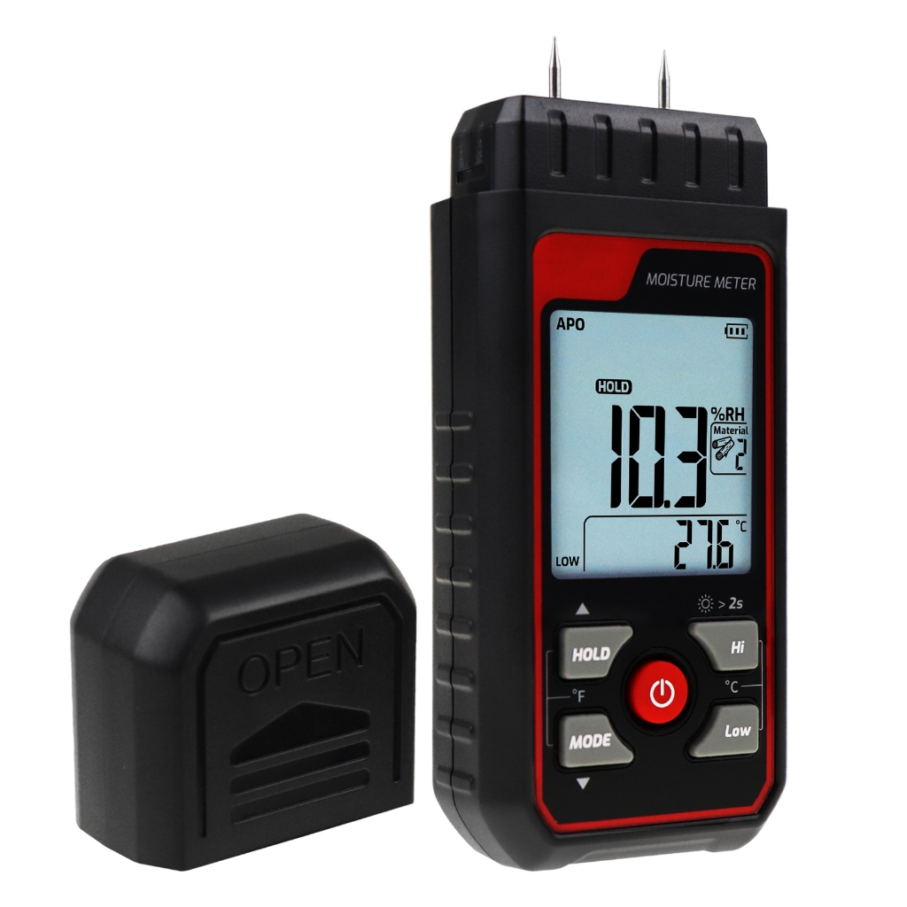 Pin Type Handheld Moisture Meter Humidity Tester Detector Visual High ...