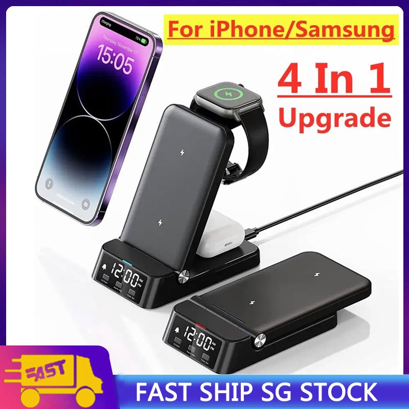 25W wireless charger Quick charge 4 in 1 Fast charging with time ...