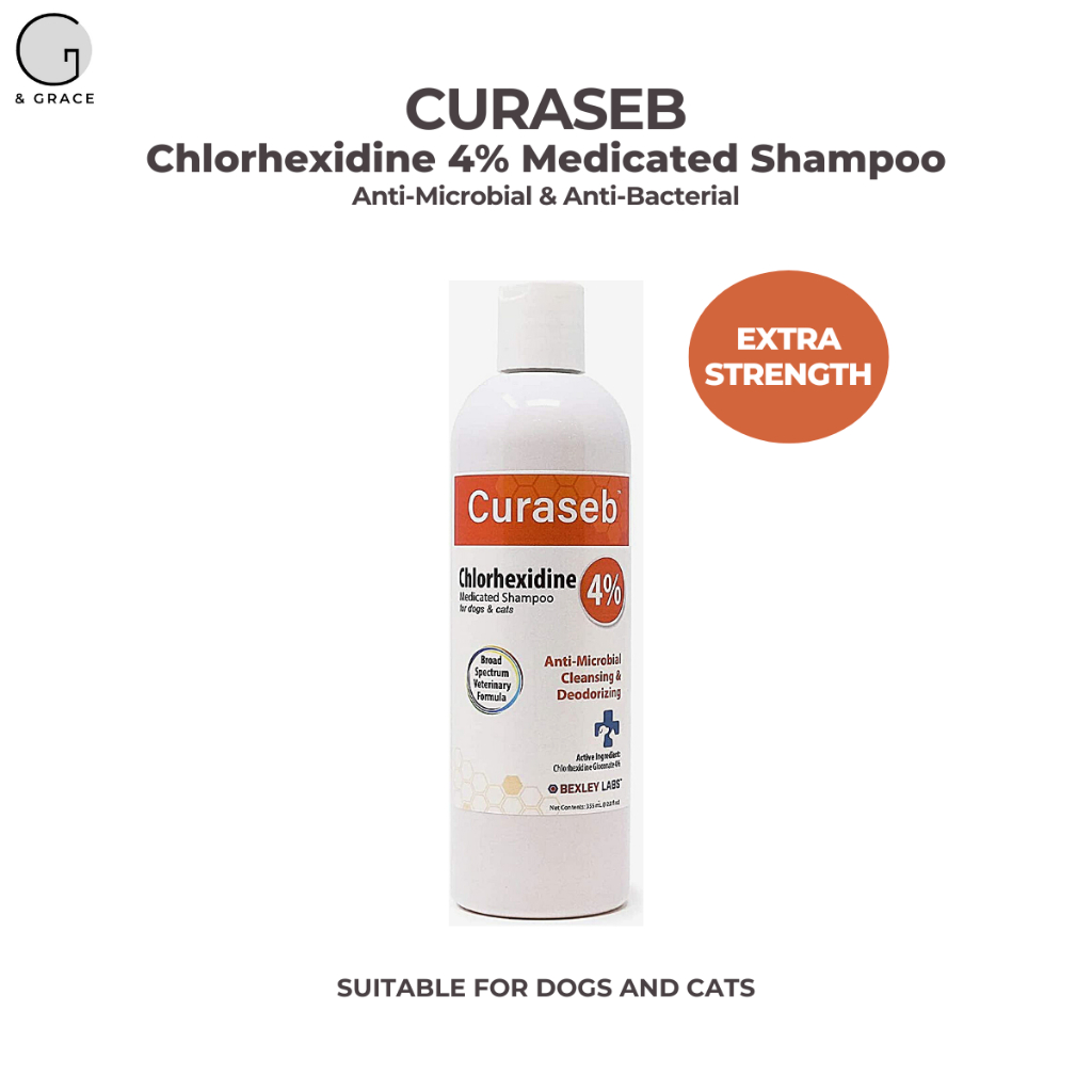 CURASEB Chlorhexidine 4% Medicated Shampoo - Relieve skin infection ...