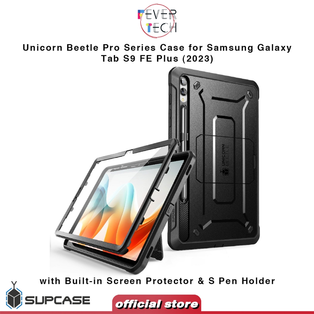 SUPCASE Unicorn Beetle Pro Series Case for Samsung Galaxy Tab S9 FE/ S9 FE Plus (2023) (Black ...