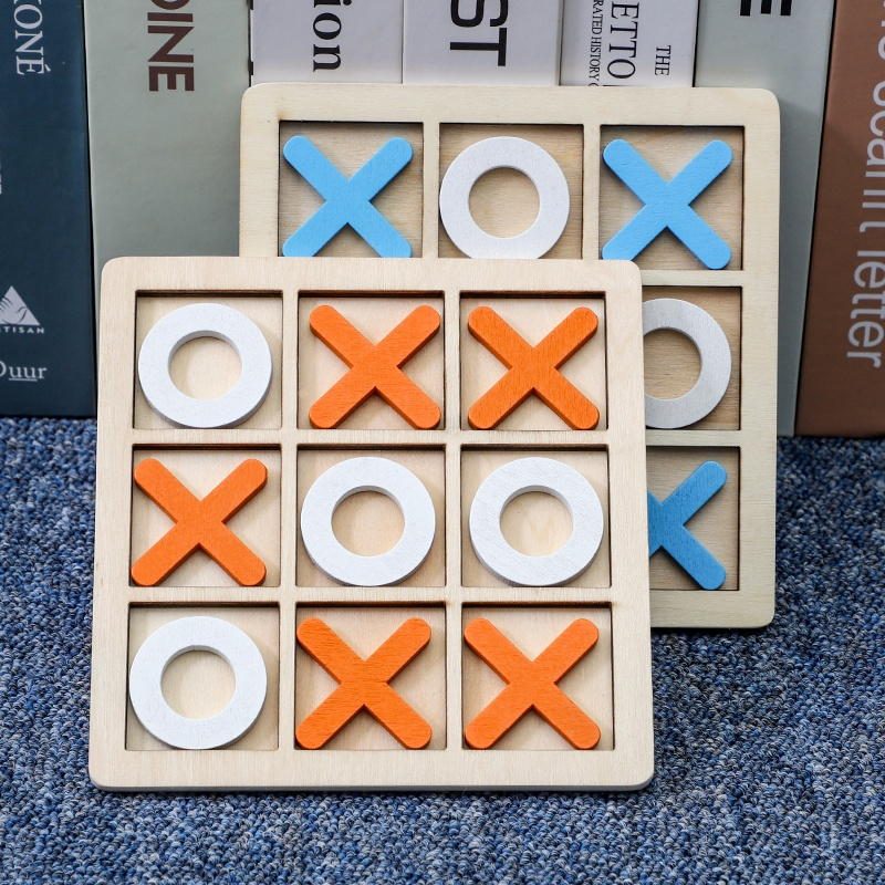 [WeFun] Tic-Tac-Toe Board Game Wooden XO Blocks 6204 | Shopee Singapore