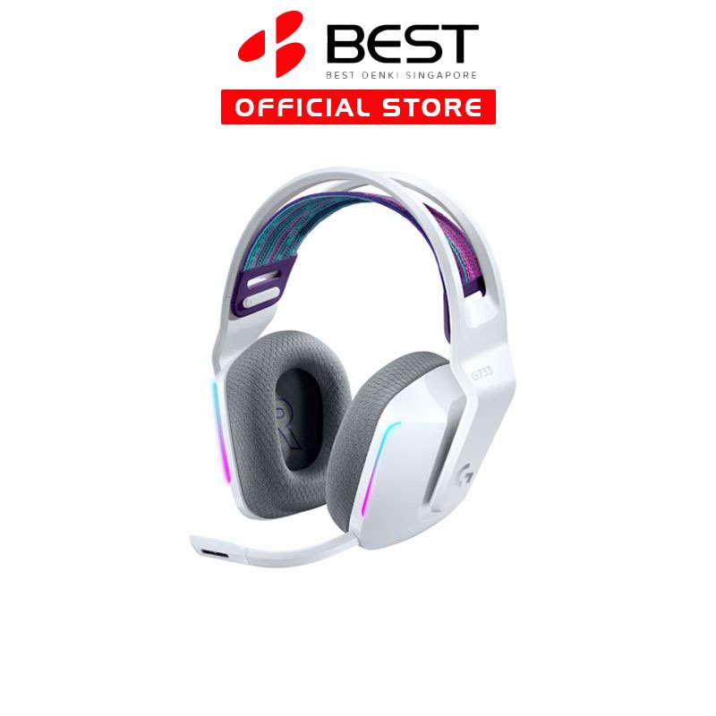 LOGITECH G733 LIGHTSPEED W/LESS HEADSET - WHT 981-000886 (G733 WHT ...