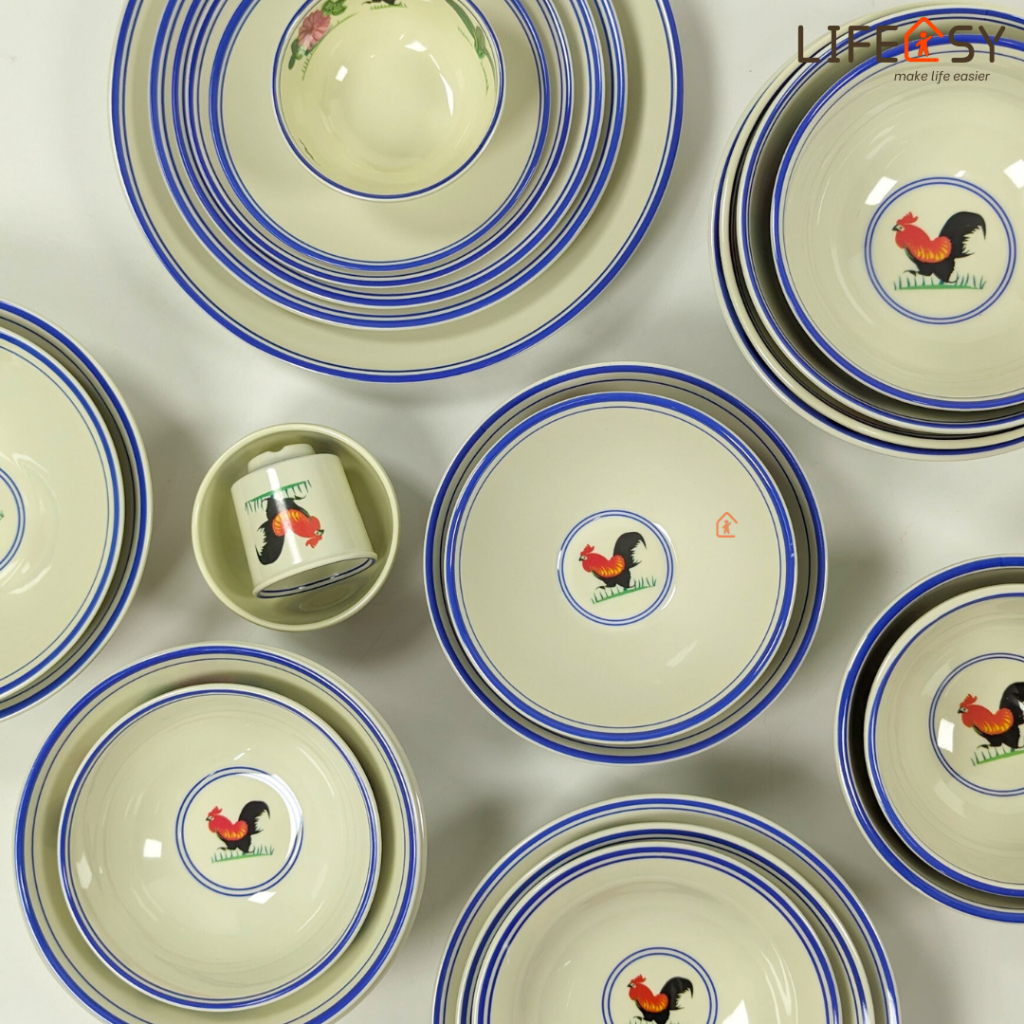 Chinese Retro Nostalgic Melamine Rooster Bowl Series 2024 Premium ...