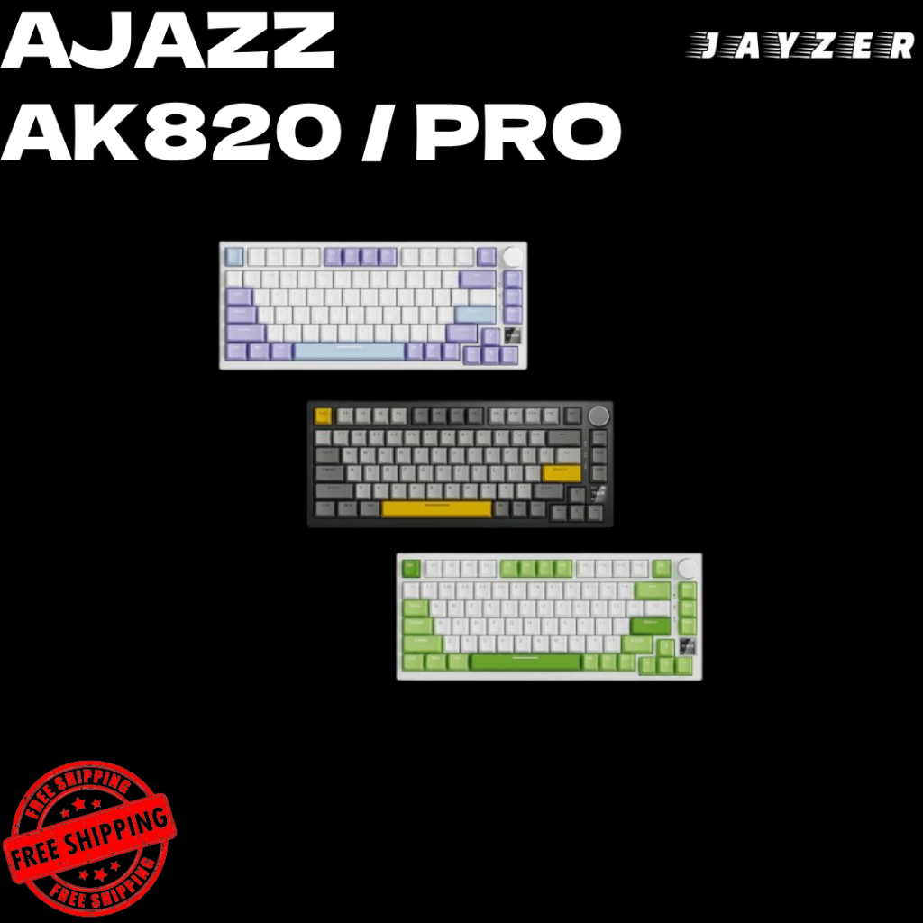 (SG) AJAZZ AK820 / AK820 PRO MECHANICAL KEYBOARD RGB 75% HOT SWAPPABLE ...