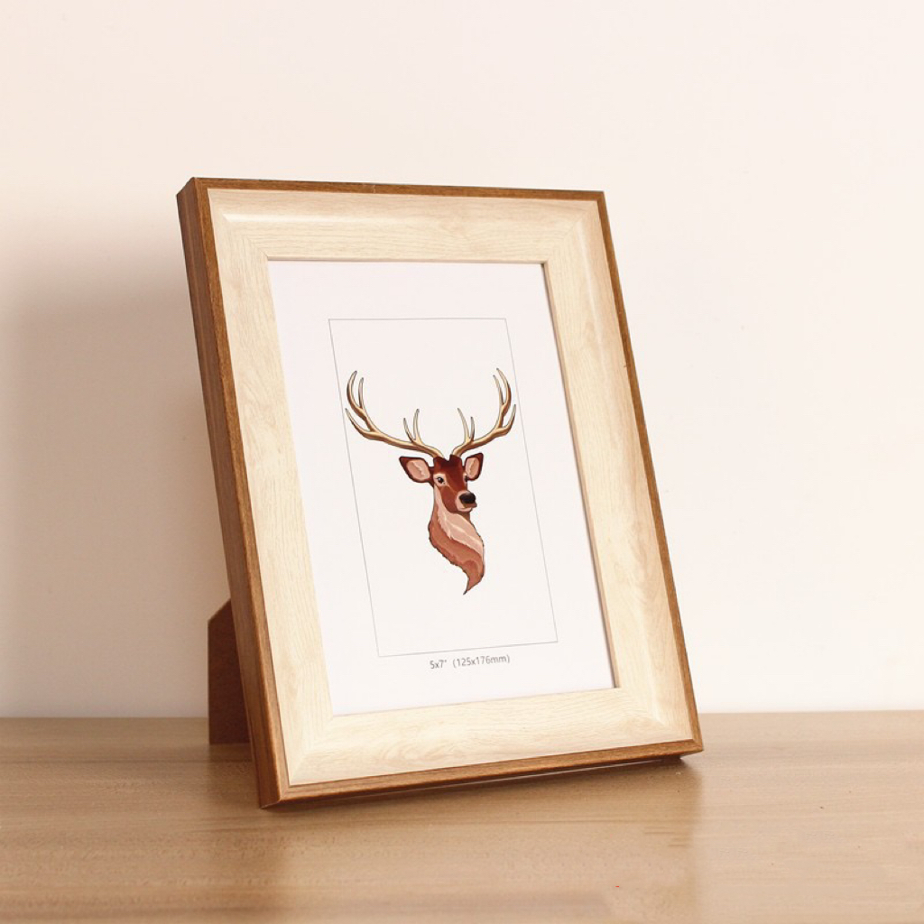 SG Stock Creative Thick Border Wooden Photo Frame 3R 4R 5R 6R 8R A4 ...