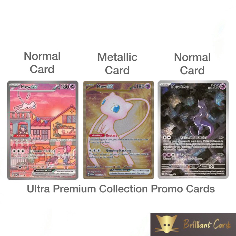 Pokemon 151 Sv3.5 Ultra Premium Collection Mew and Mewtwo Promo Metallic Card | Shopee Singapore