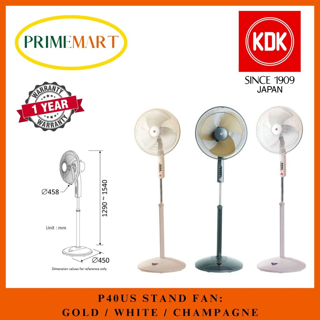 KDK : P40US STAND FAN (16 INCH) w METAL BLADE. SPECIAL DEAL for GOLD ...