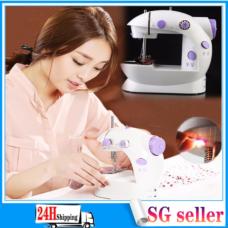 [SG Stock] Portable Sewing Machine Sewing Portable Mini Sewing Machine ...
