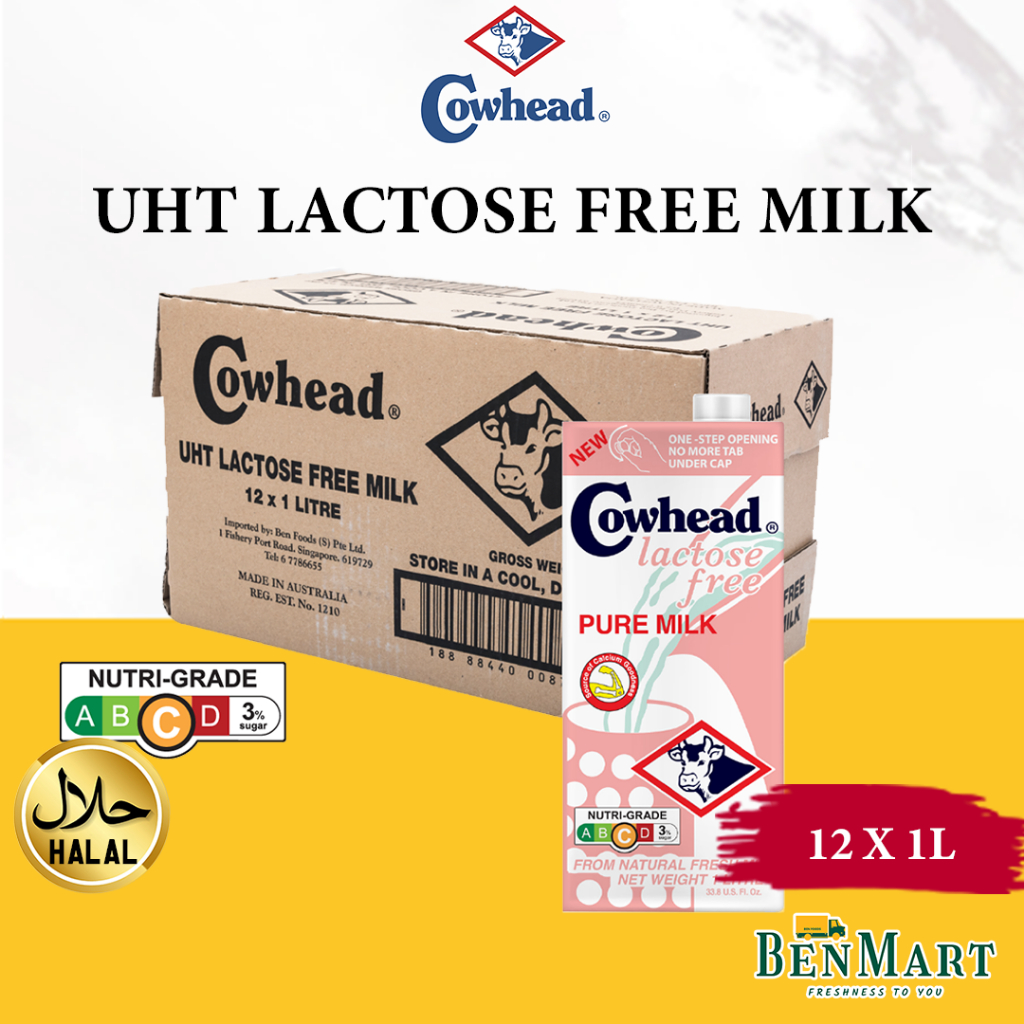 [BenMart Dry] Cowhead UHT Lactose Free Milk 1L Carton Deal - Australia ...