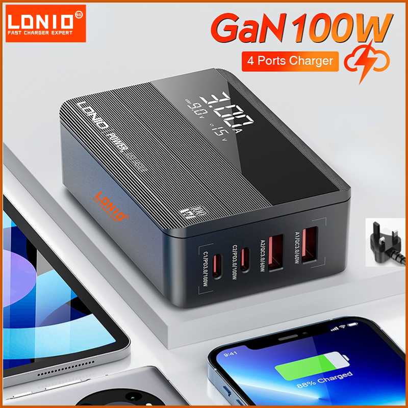 LDNIO Gan Charger 65W 140W International Travel Adapter Fast Charge PD ...