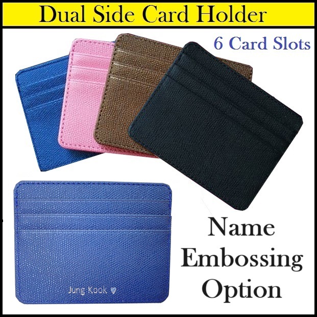 Card Holder with Name Embossing Option / 6 Card Slots / Singapore ...