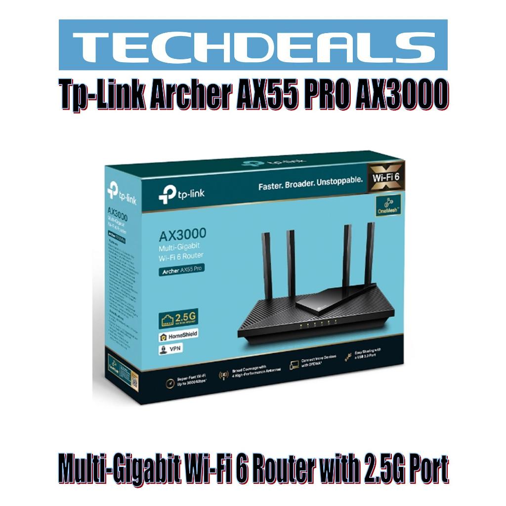 Tp-Link Archer AX55 PRO AX3000 Multi-Gigabit Wi-Fi 6 Router with 2.5G Port | Shopee Singapore