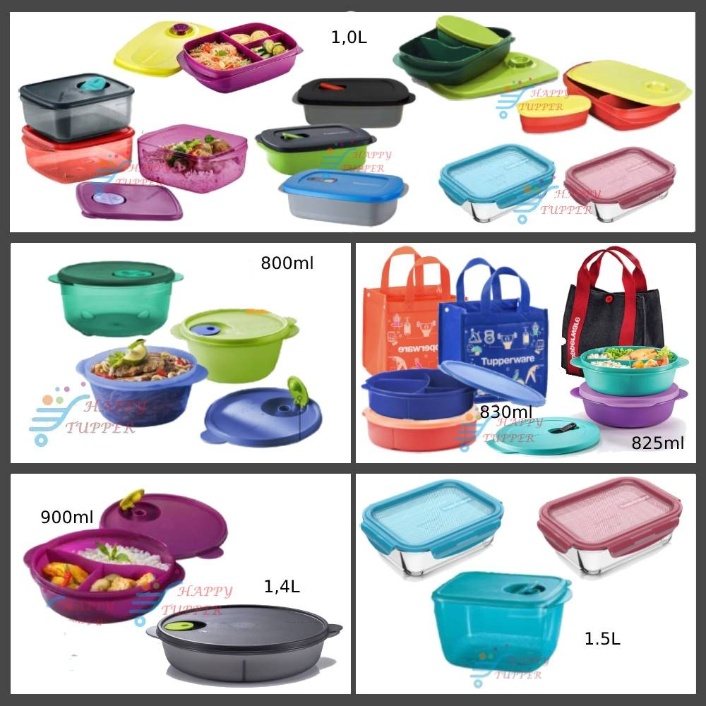 Tupperware Lunch Box (Microvable Lunch Box) - Crystalwave Bowl ...