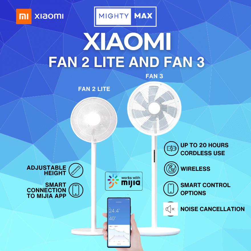 XIAOMI Smartmi Smart Stand Fan 2 Lite & Fan 3 Natural Wind Breeze Full ...