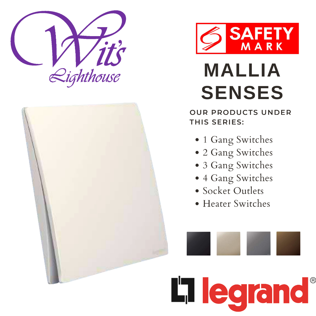 Legrand Mallia Senses Switch Socket Outlet Singapore Safety Mark Water ...