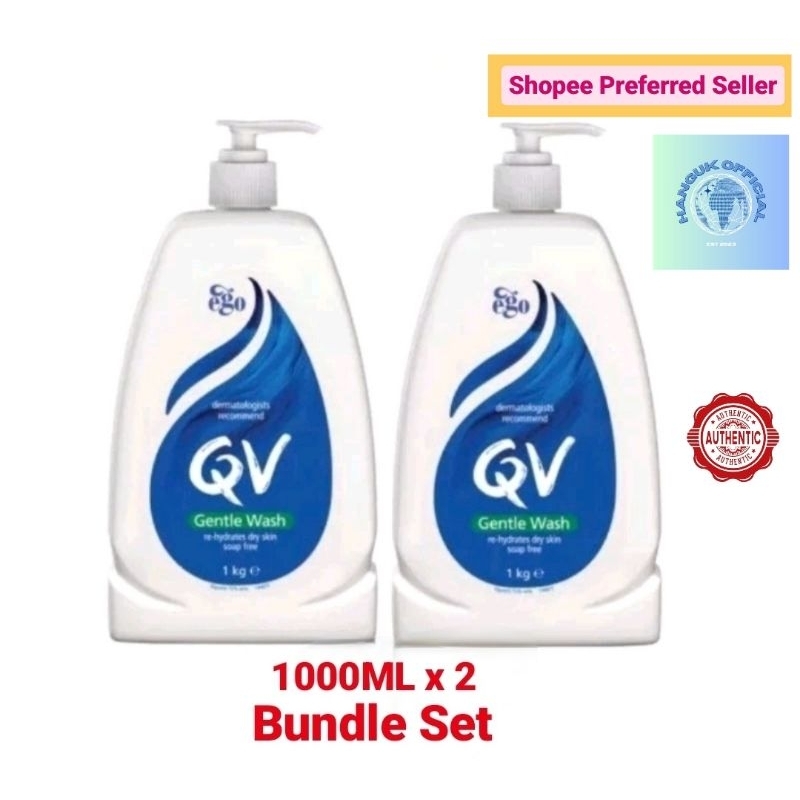 Ego QV Gentle Wash Twin Pack 1000Ml + 1000ML | Shopee Singapore