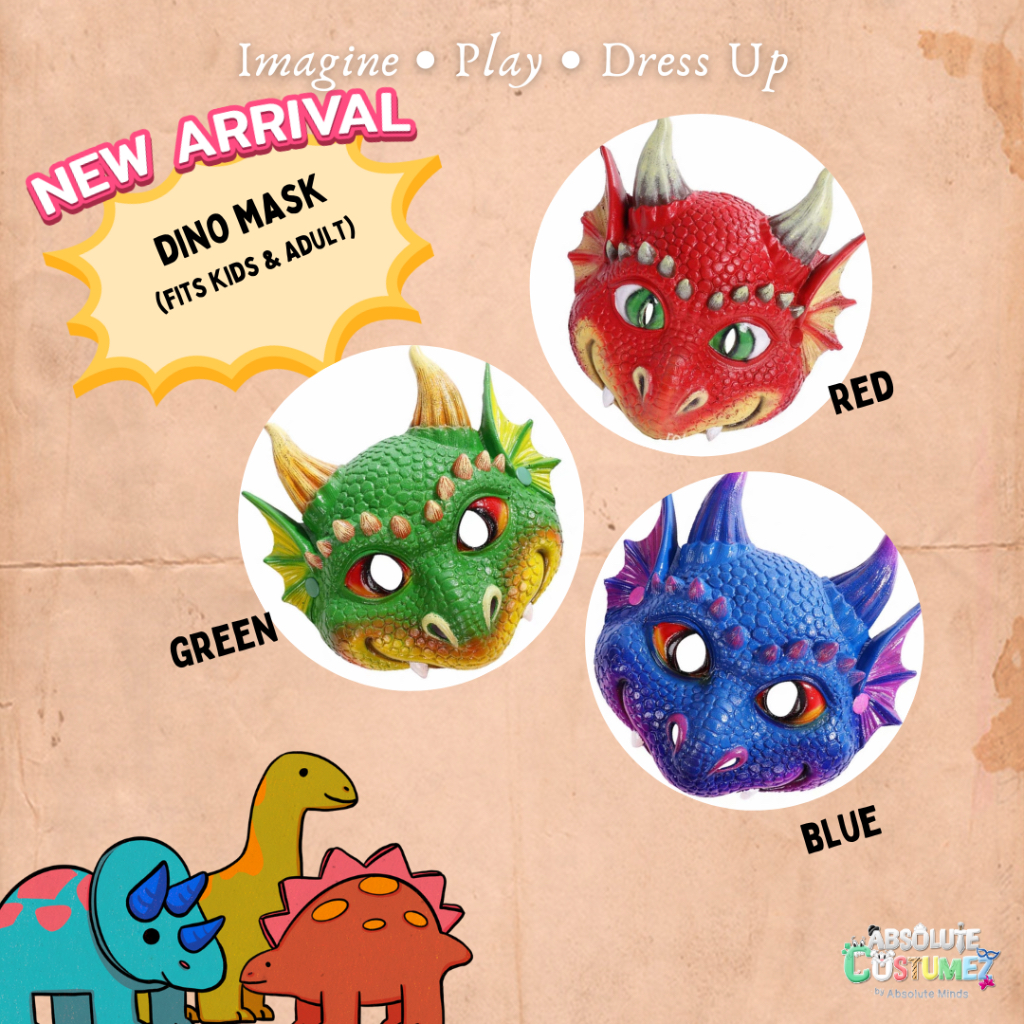 SG Local Seller Animal Mask/Dino Mask/School Theme Party Costumes ...
