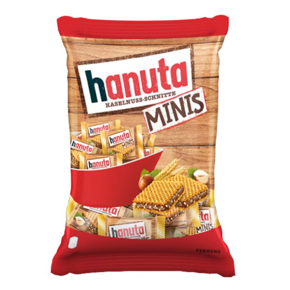 【Ready Stocks】Hanuta Mini Wafer Chocolate and Hazelnut Filling Ferrero ...