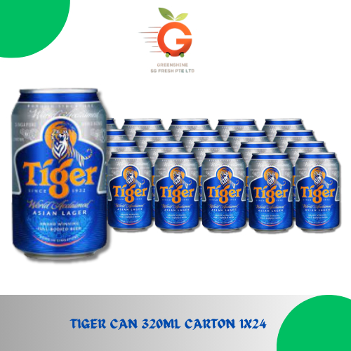 [GreenshineSg] Tiger Beer 320ml x 24 | Shopee Singapore