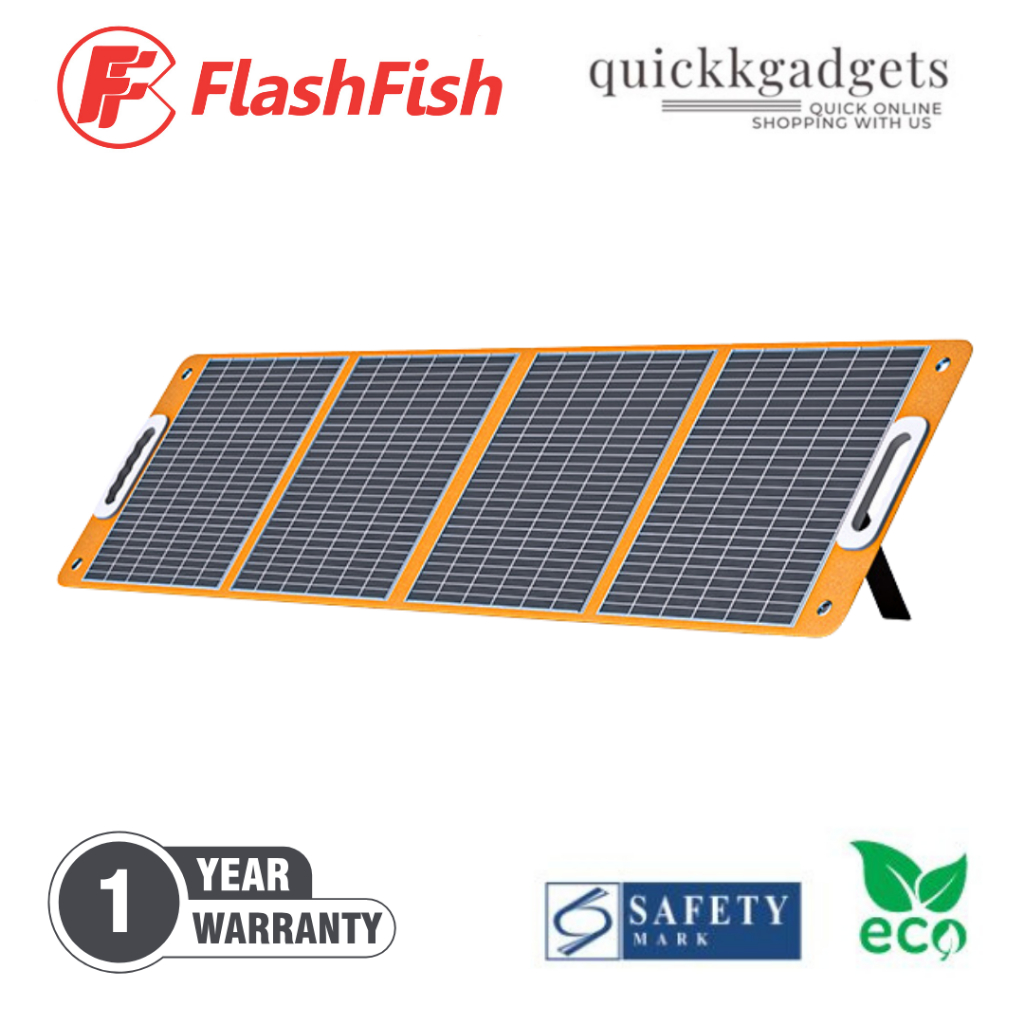 FlashFish 18V TSP 100W Portable Foldable Solar Panel for Phone Laptop ...